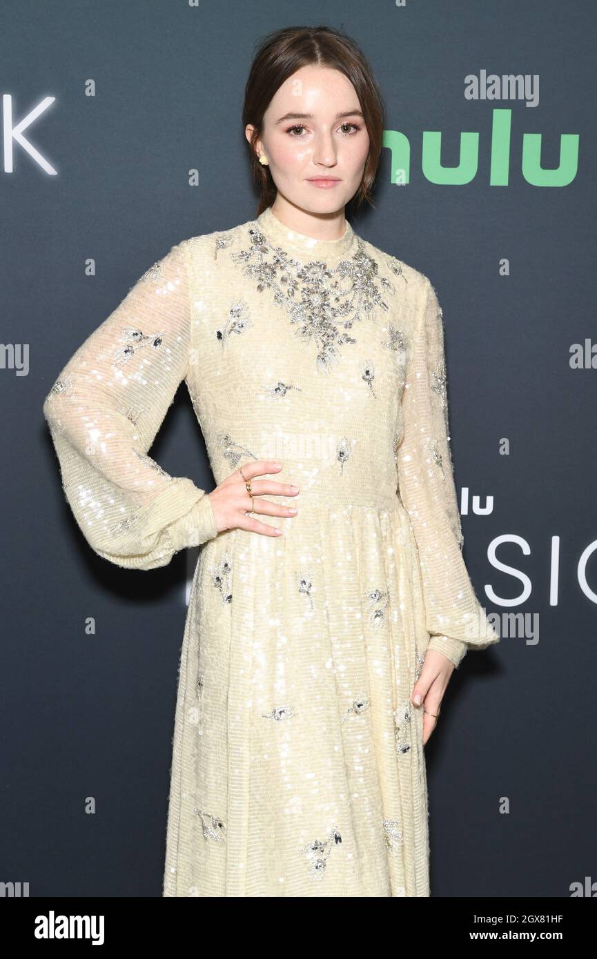 New York, USA. 04th Oct, 2021. Actress Kaitlyn Dever attends the Hulu ...