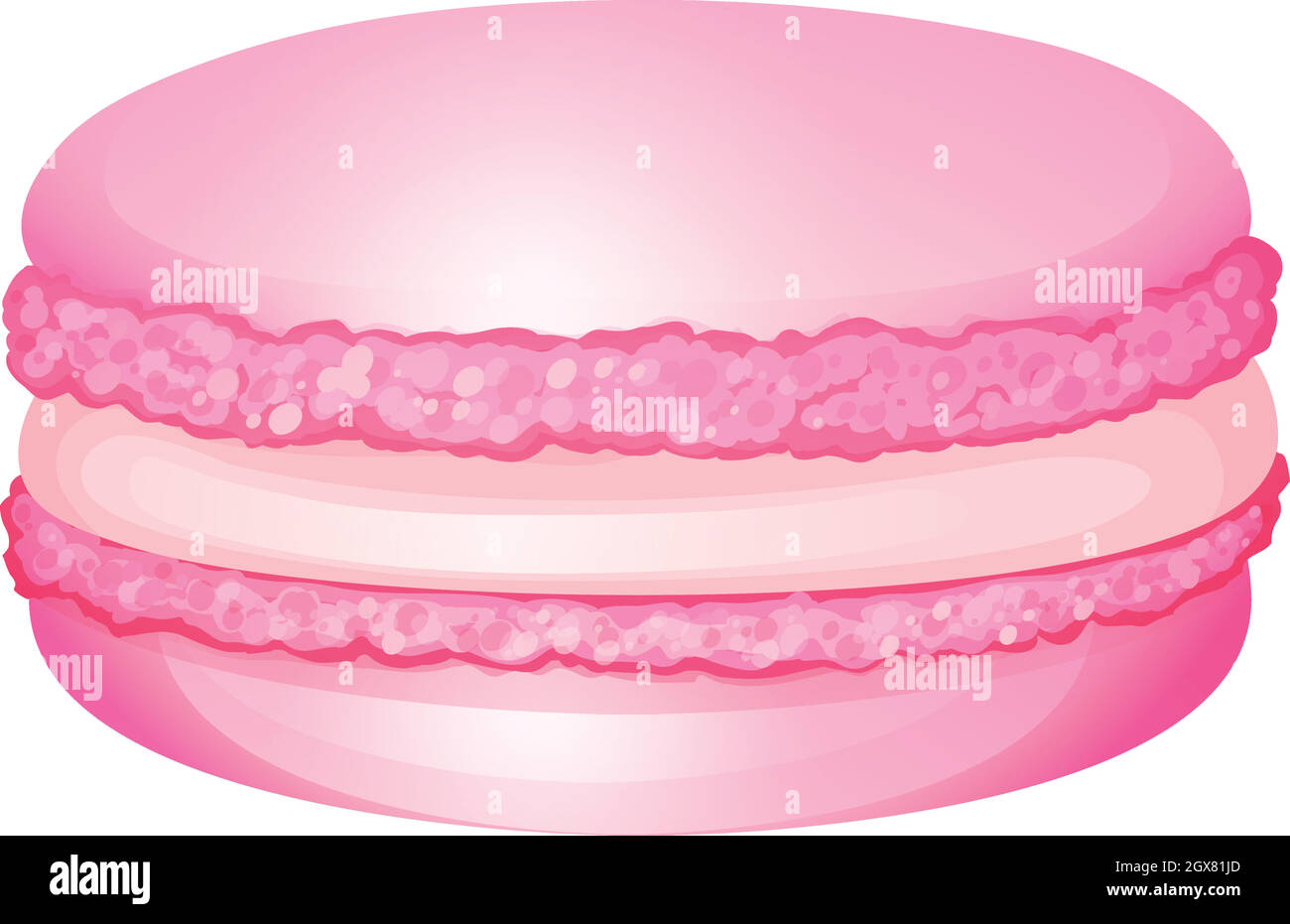 Pink macaron with cream inside Stock Vector Image & Art - Alamy