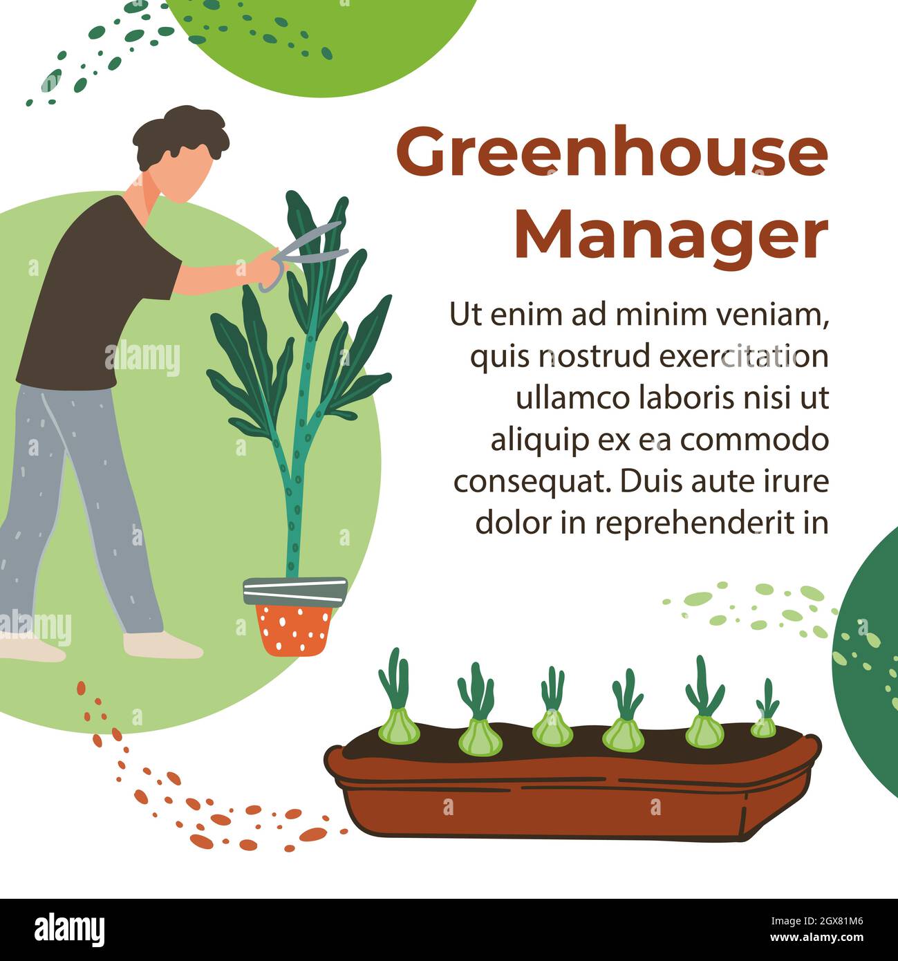 Managing your garden Stock Vector Images - Alamy