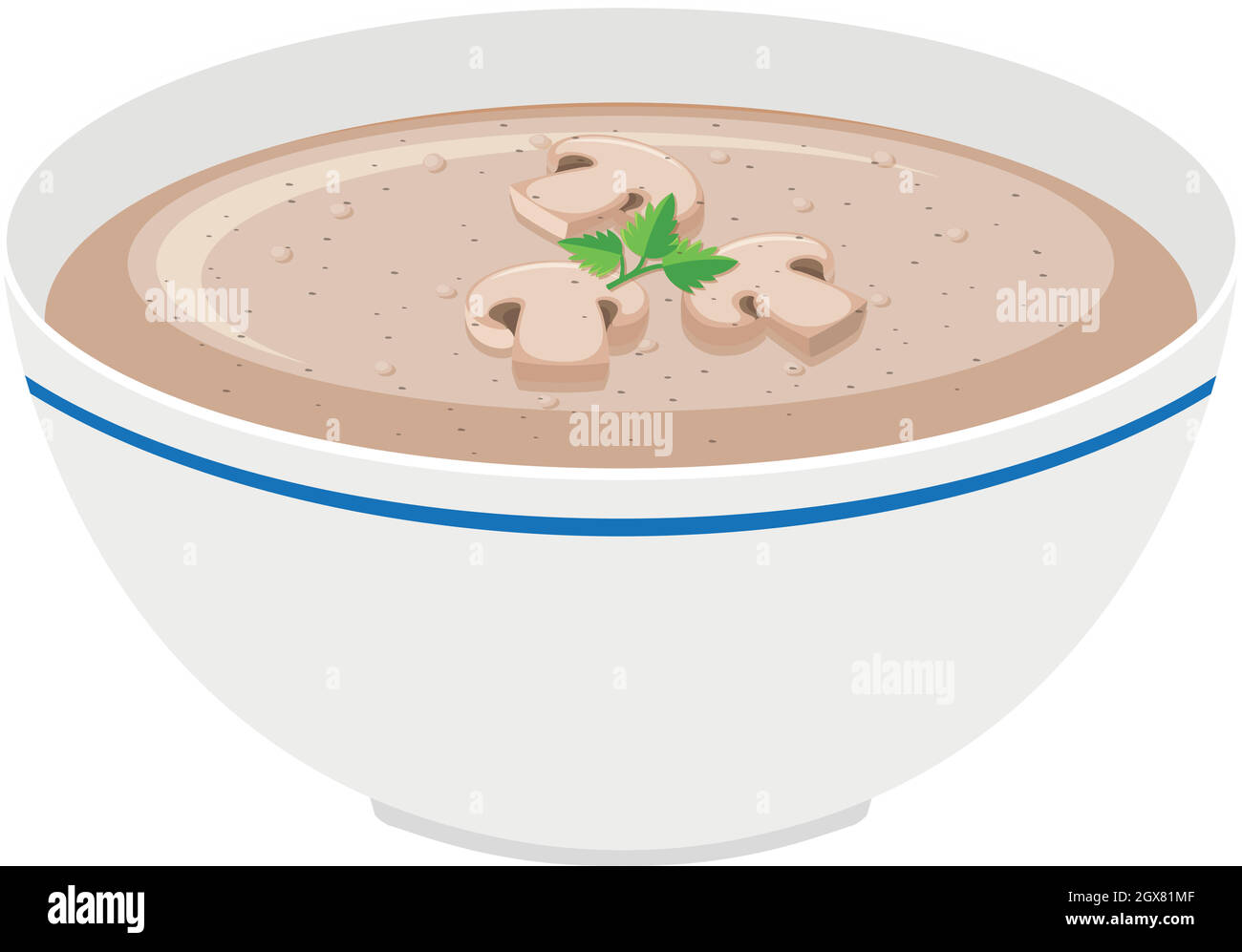 Cream mushroom soup Stock Vector Images - Alamy