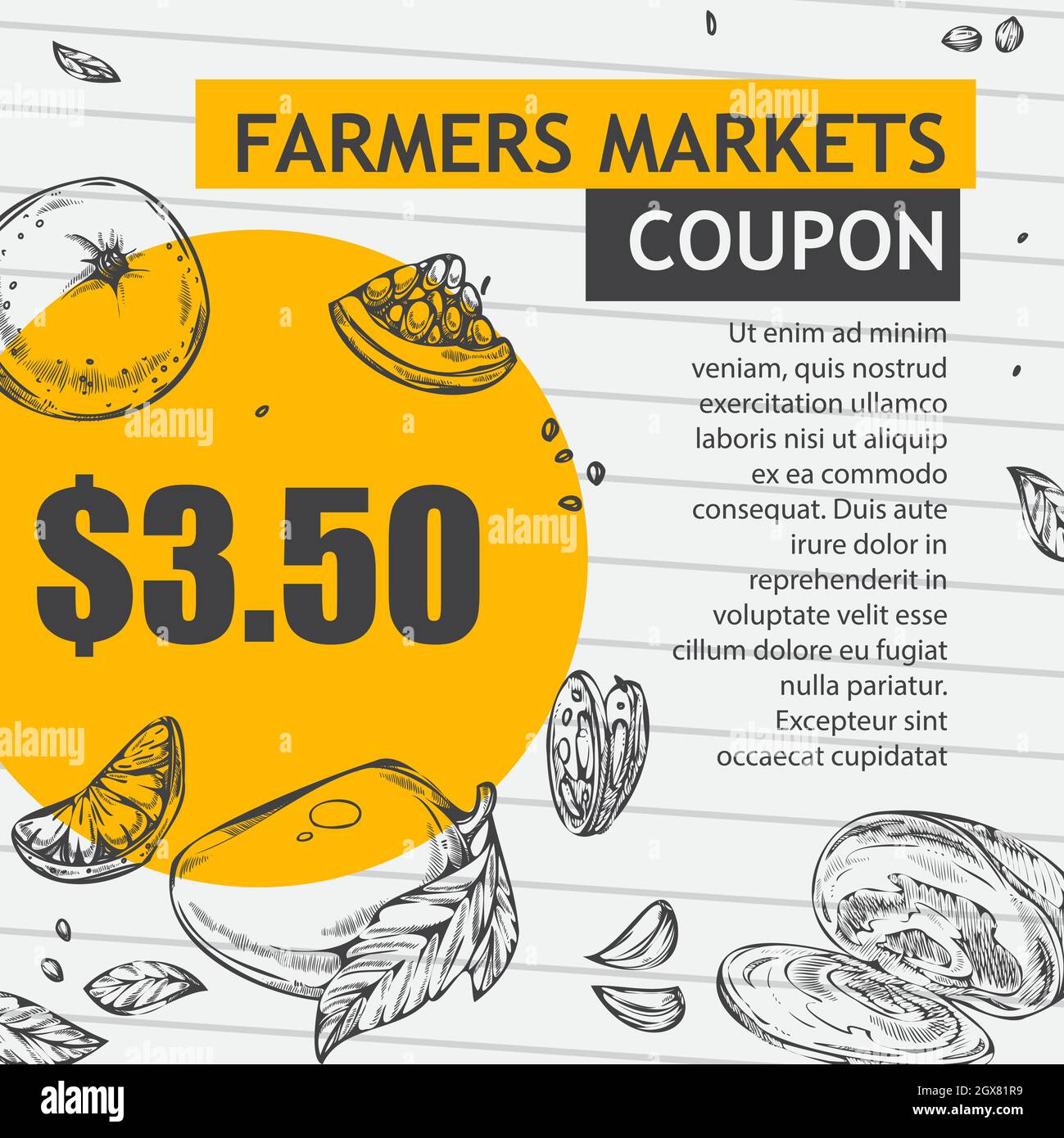 Grocery store food coupon Stock Vector Images - Alamy