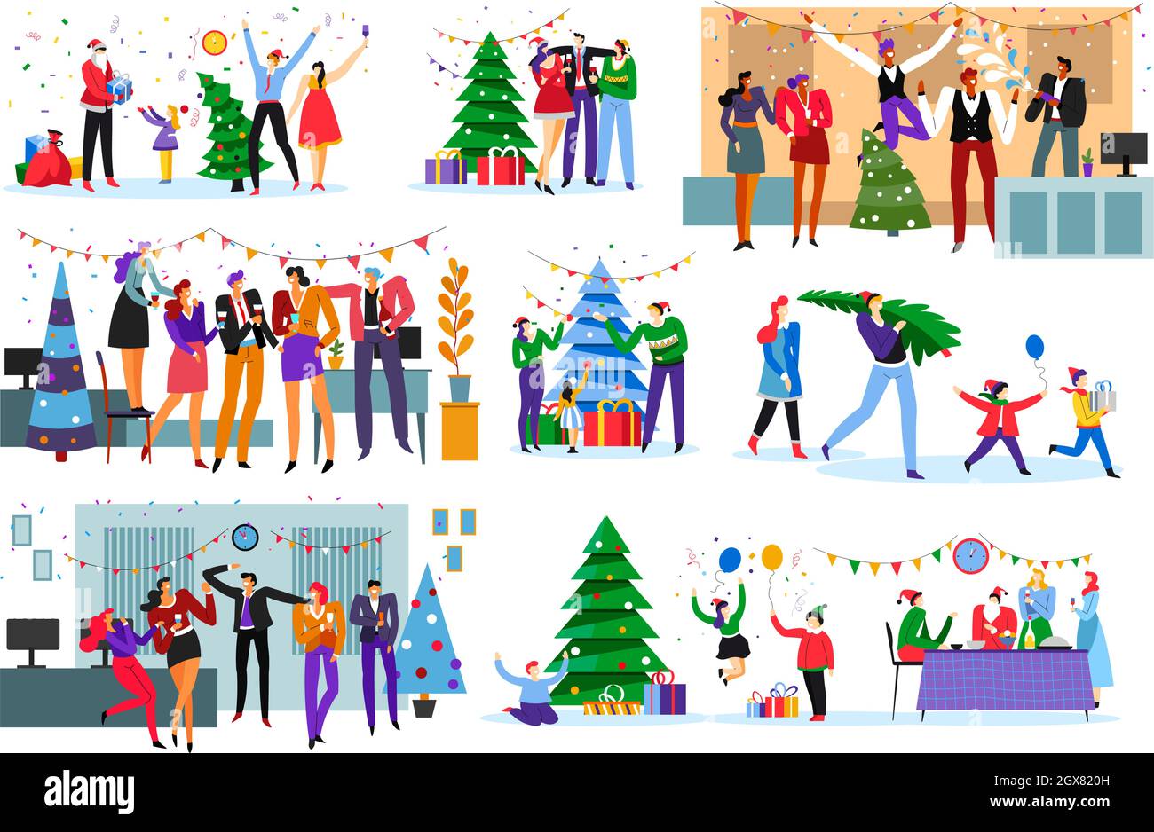 Office party night Cut Out Stock Images & Pictures - Alamy