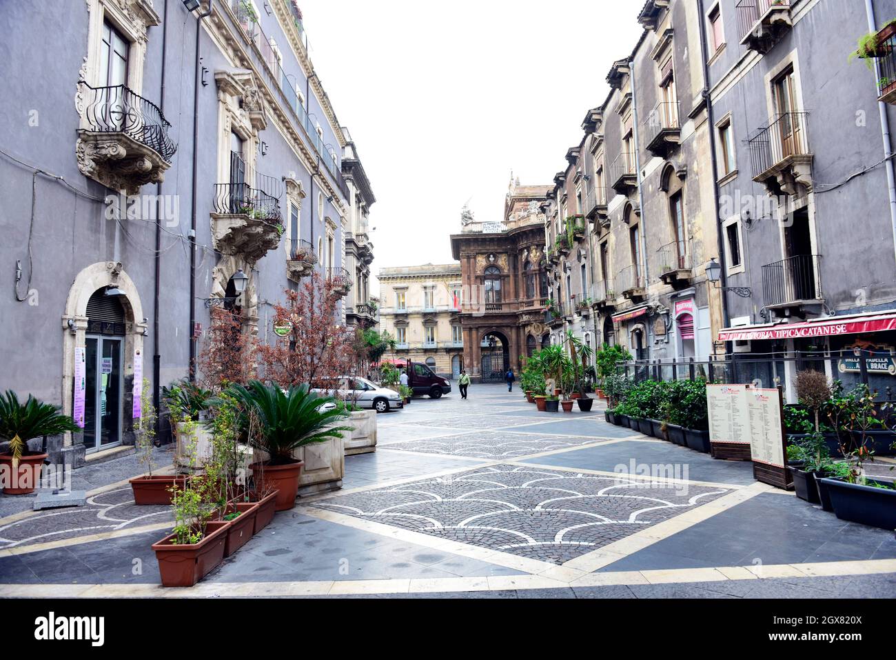 Via Teatro Massimo in Catania, Italy Stock Photo - Alamy
