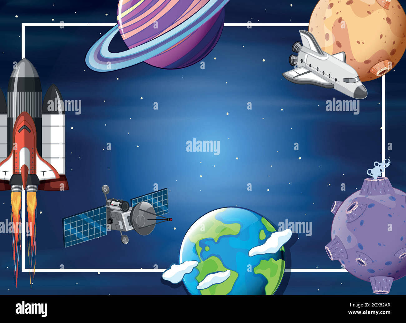 Spaceship border hi-res stock photography and images - Alamy
