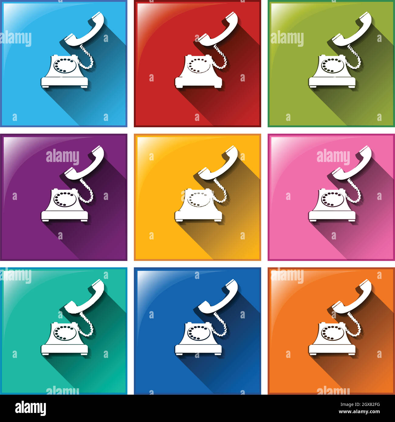 Colorful telephones hi-res stock photography and images - Alamy