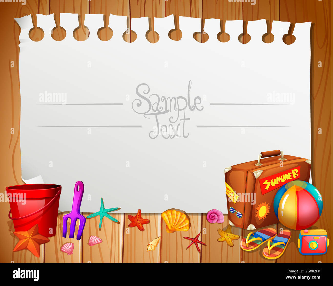 Summer vacation objects Stock Vector Images - Alamy