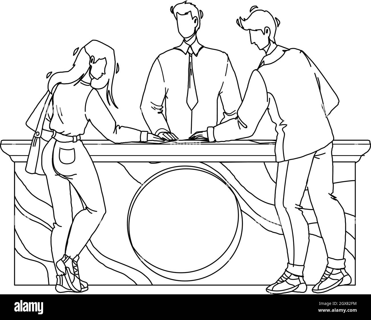 Customers staff Stock Vector Images - Alamy