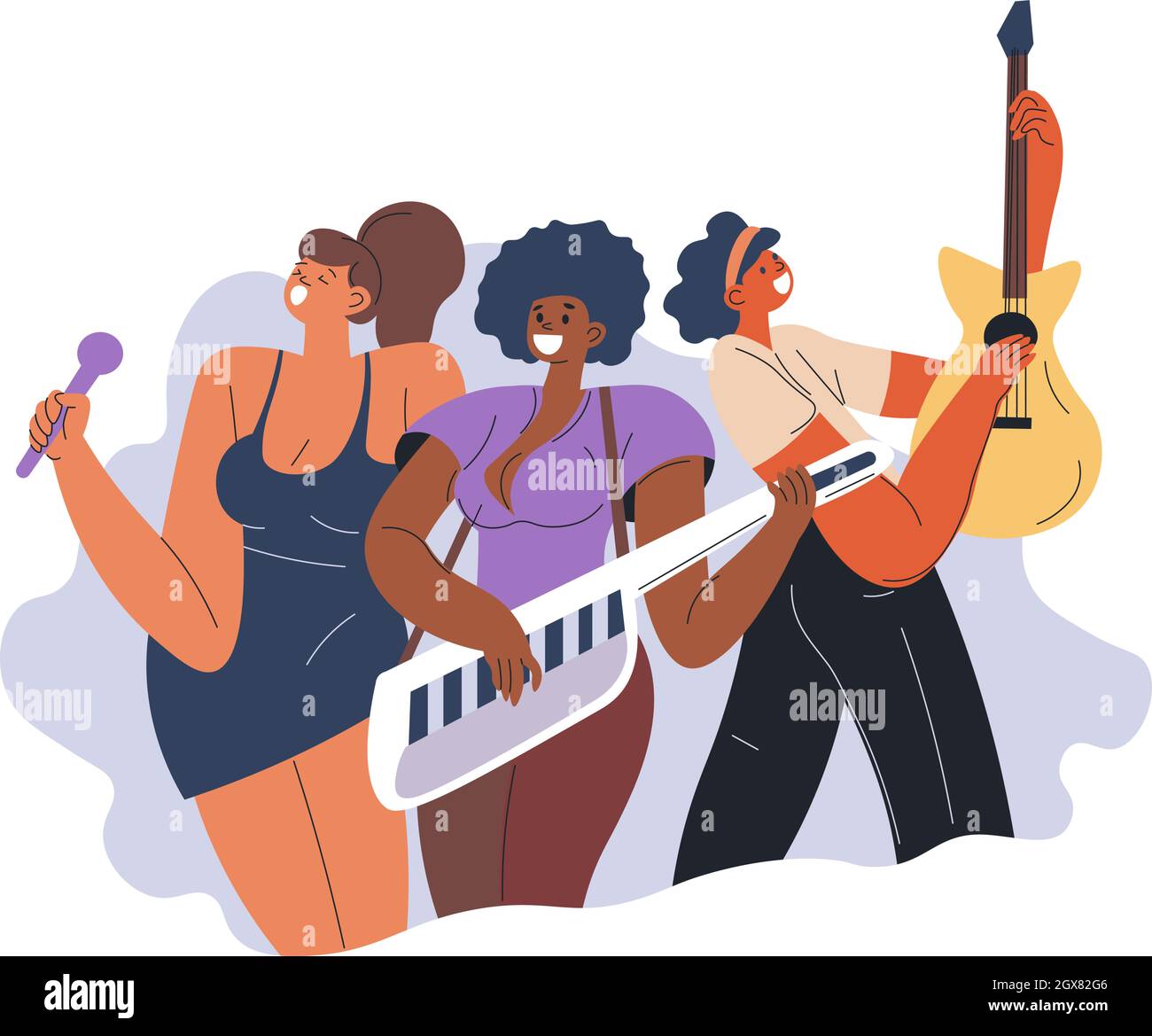 Feminine musicians Stock Vector Images - Alamy
