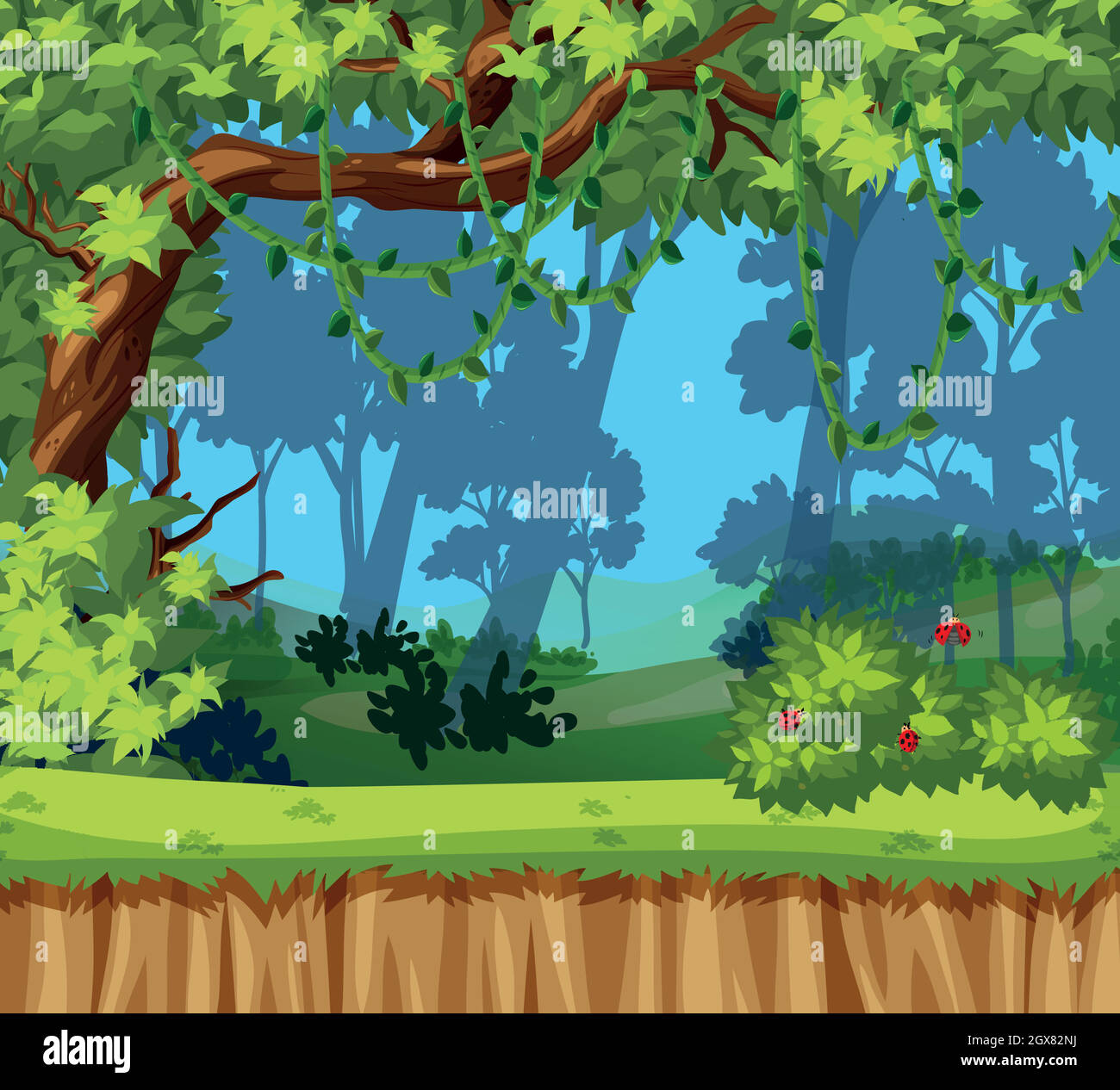 A beautiful jungle landscape Stock Vector Image & Art - Alamy