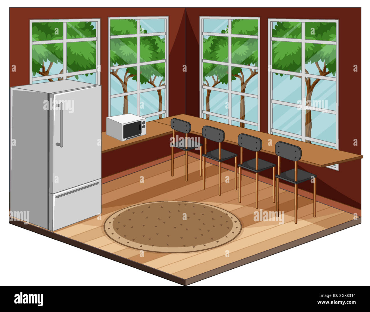 Modern home dining Stock Vector Images - Alamy