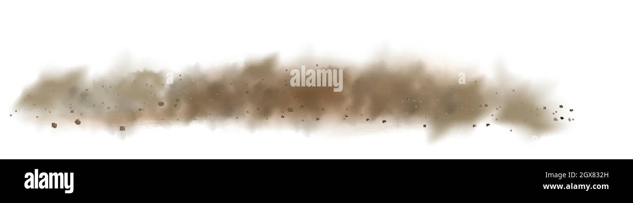 Dust Sand Cloud On Dirty Road From Car Vector Stock Vector Image & Art ...