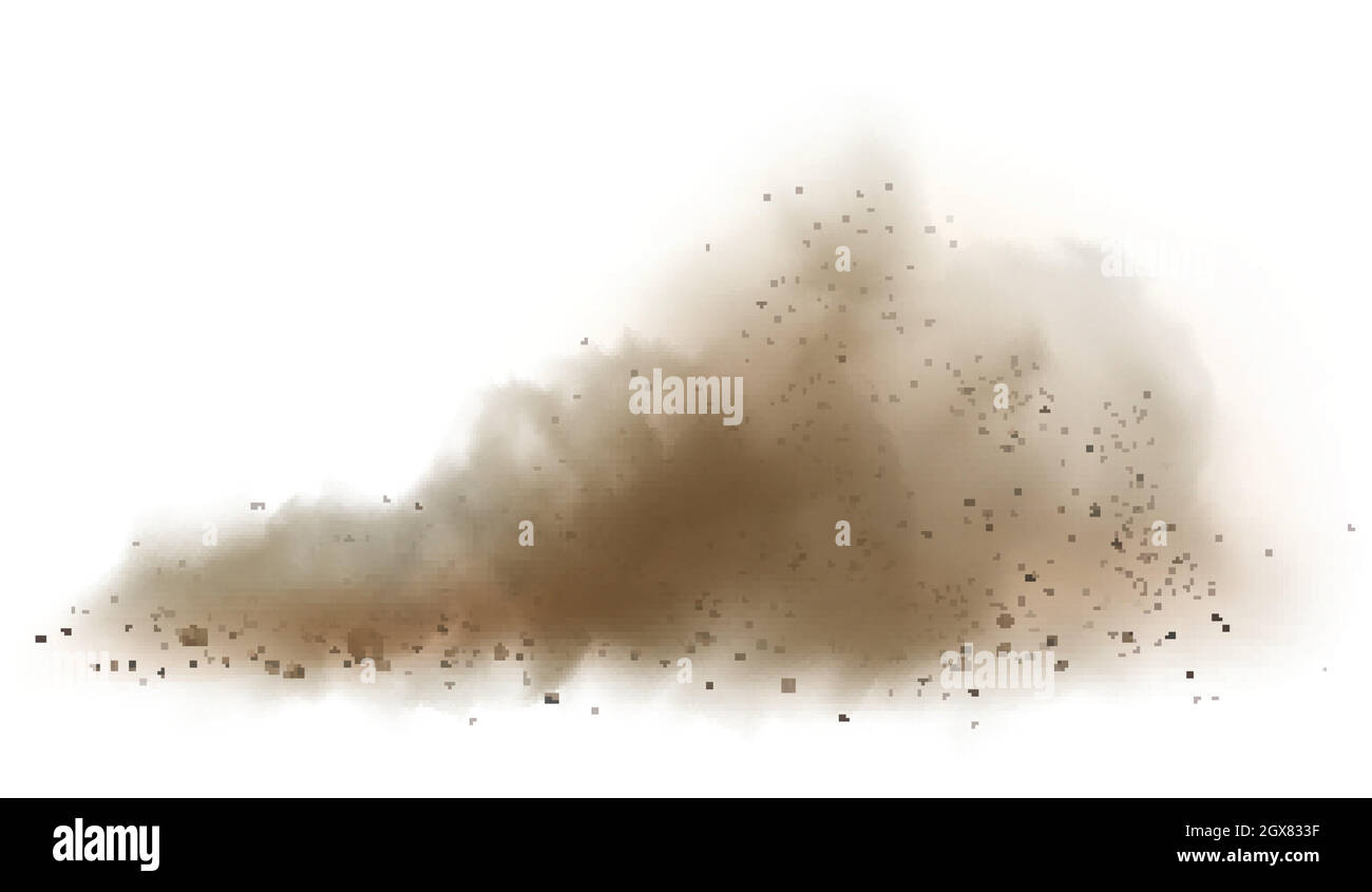 Realistic cloud brown dust Stock Vector Images - Alamy