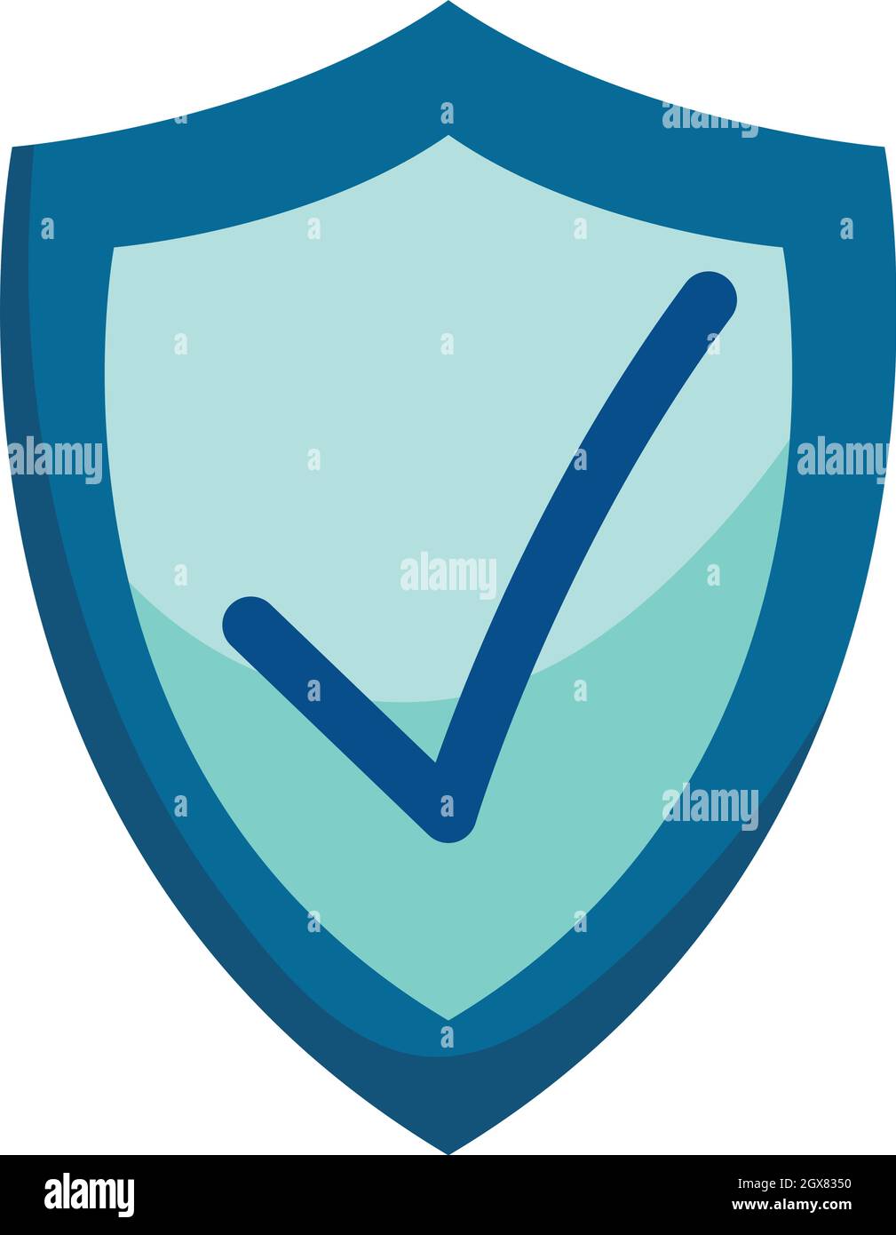 blue shield with check symbol Stock Vector Image & Art - Alamy
