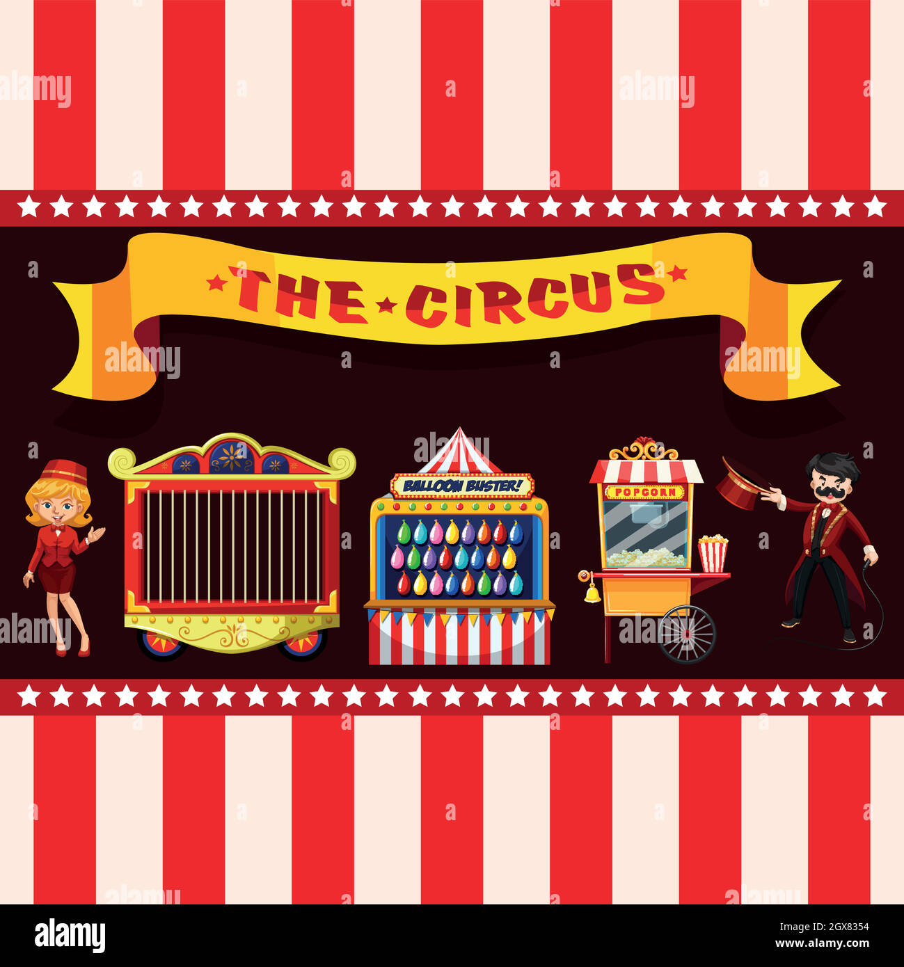Circus concept with stalls Stock Vector Image & Art - Alamy
