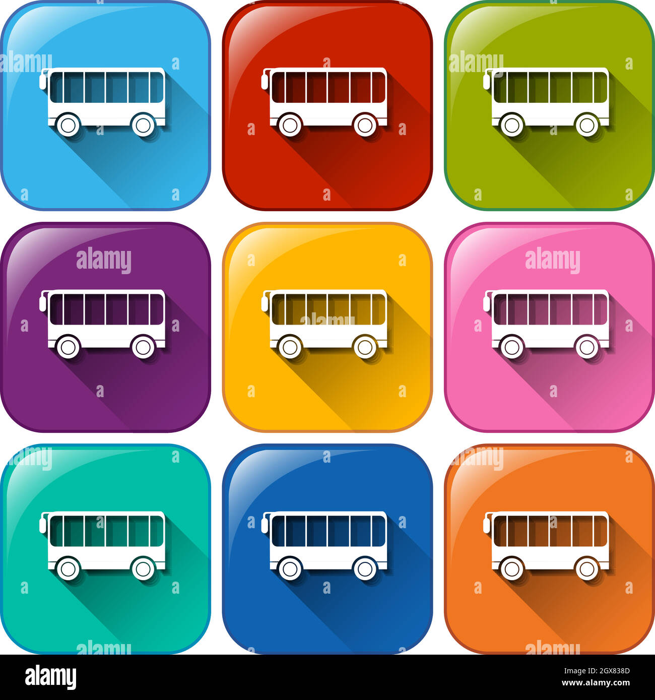 Buttons with bus Stock Vector Image & Art - Alamy