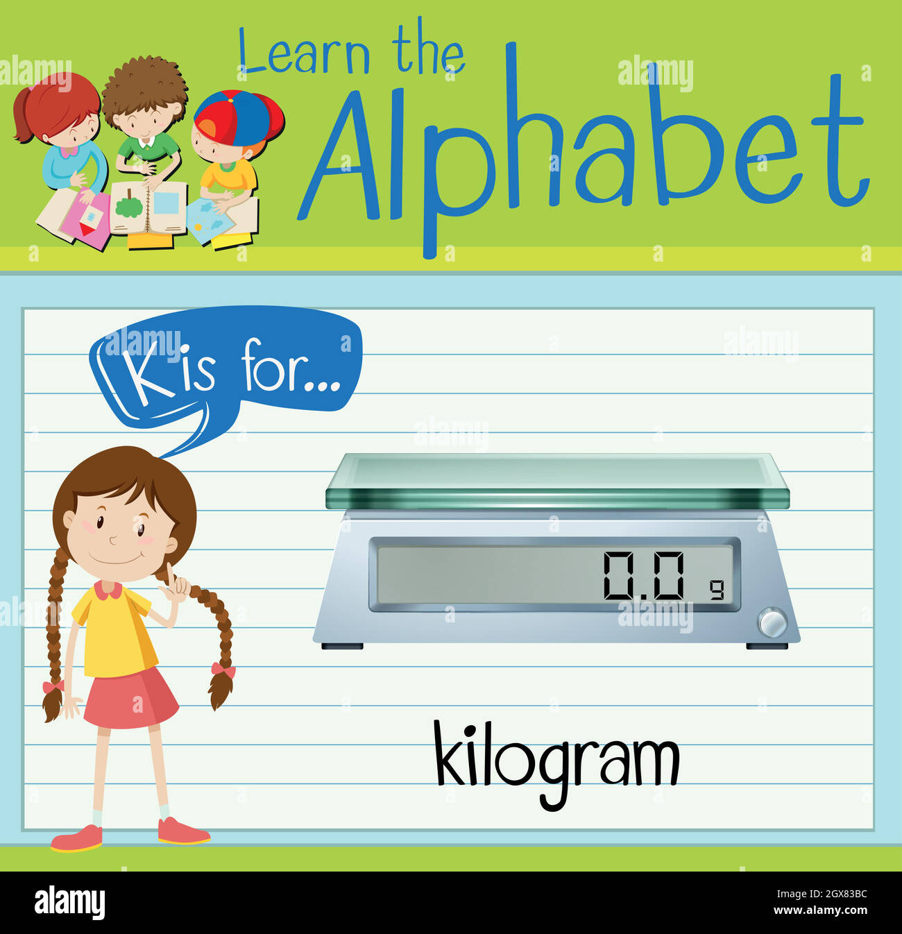 Flashcard letter K is for kilogram Stock Vector Image & Art - Alamy