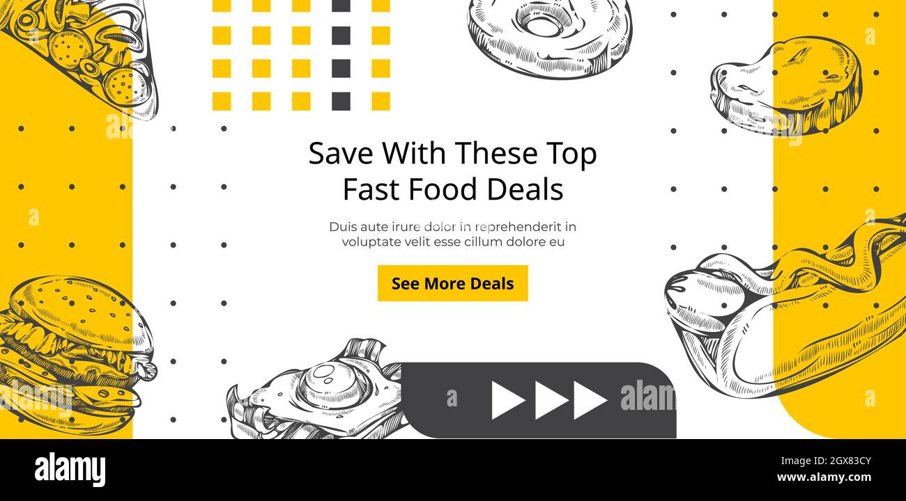 Fast food meal deal Stock Vector Images - Alamy