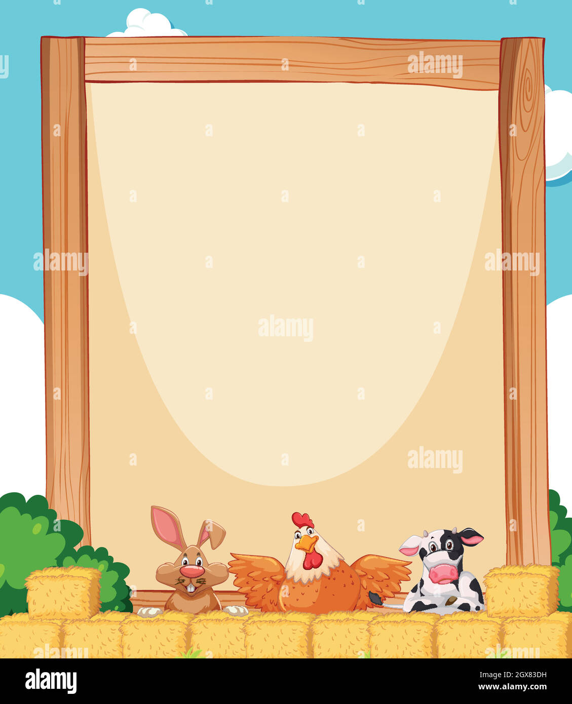 Farm animal on banner template Stock Vector Image & Art - Alamy