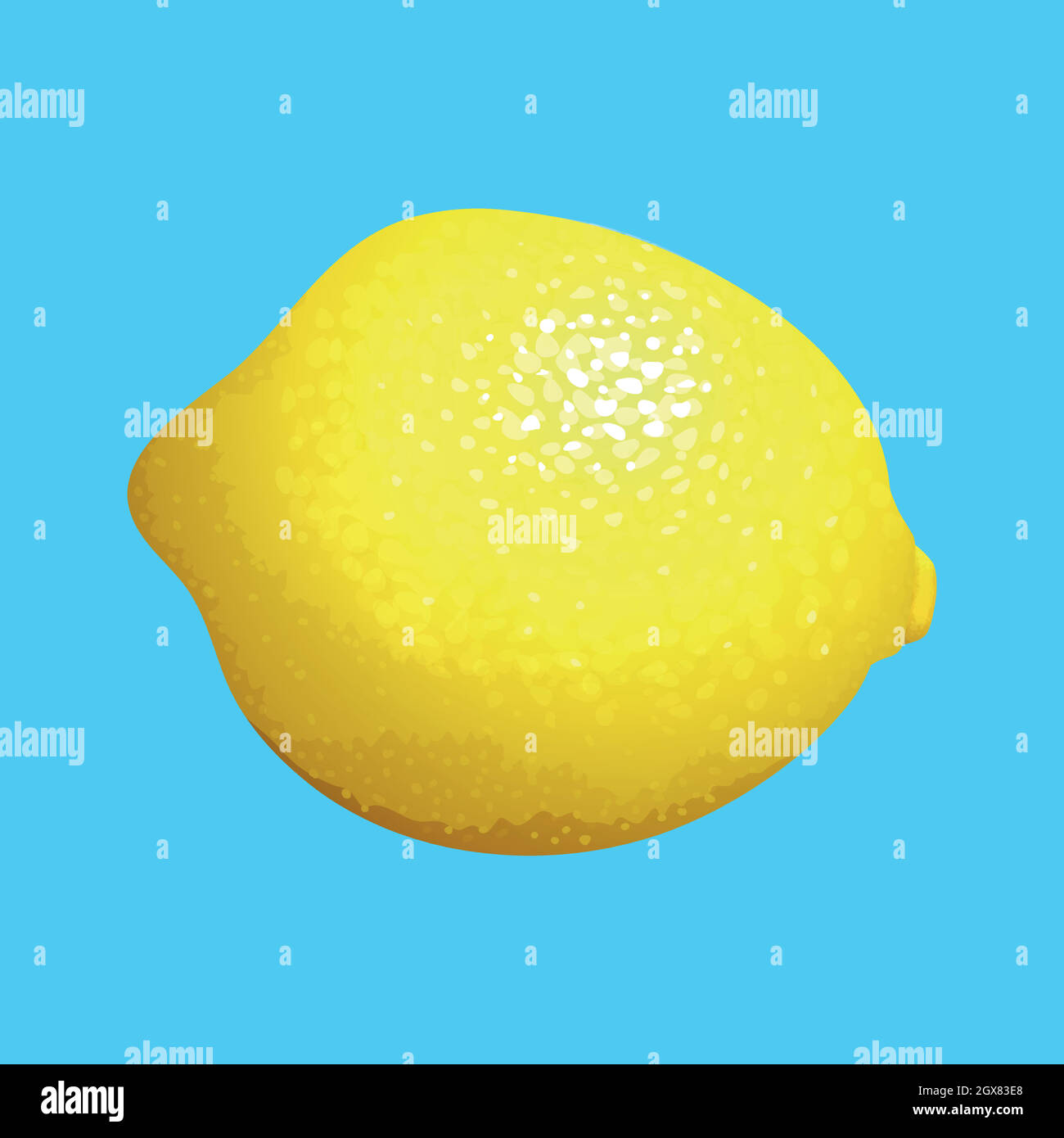 Isolated lemon on yellow Stock Vector Images - Alamy