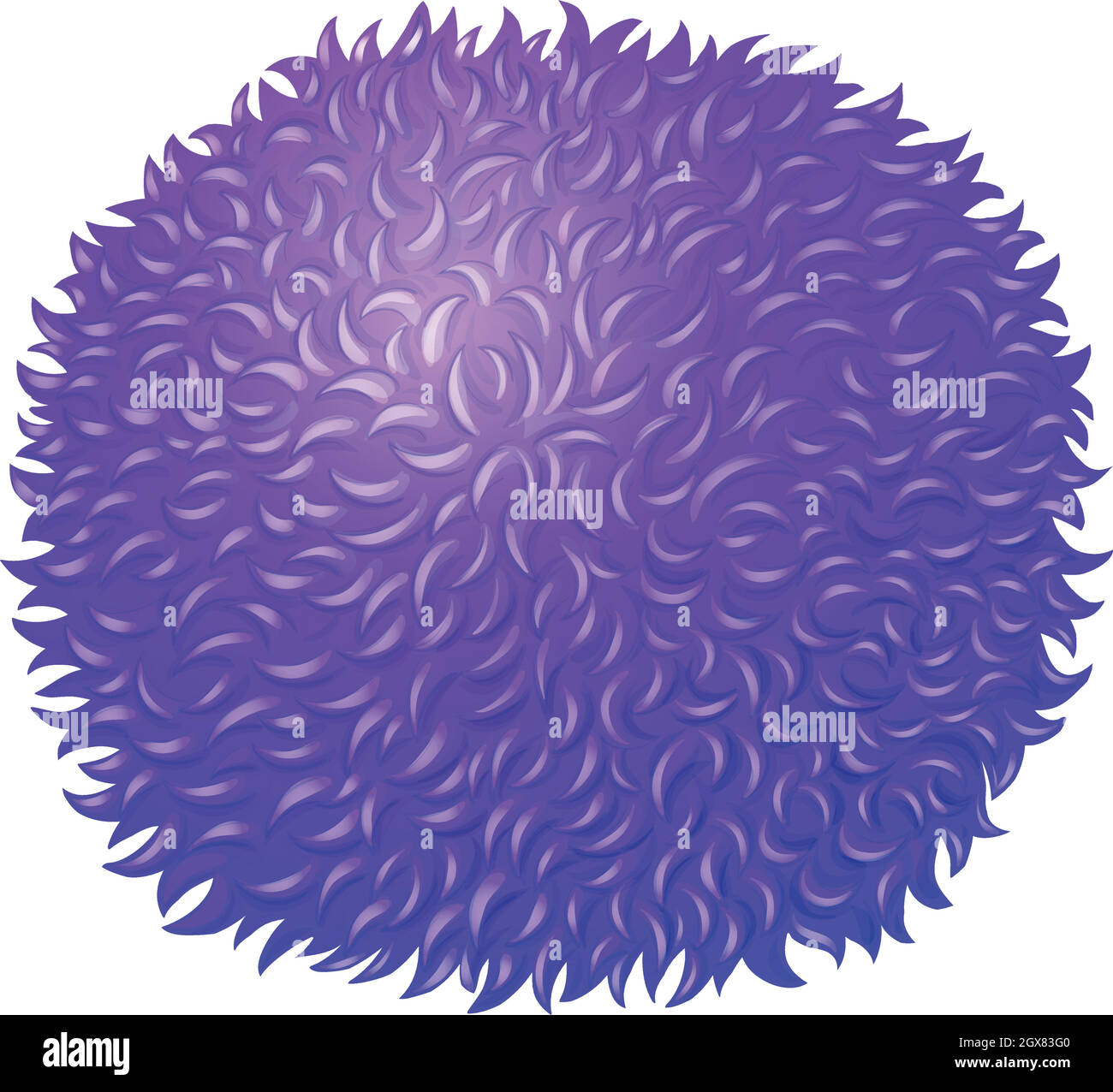 Purple fluffy ball on white Stock Vector Image & Art - Alamy