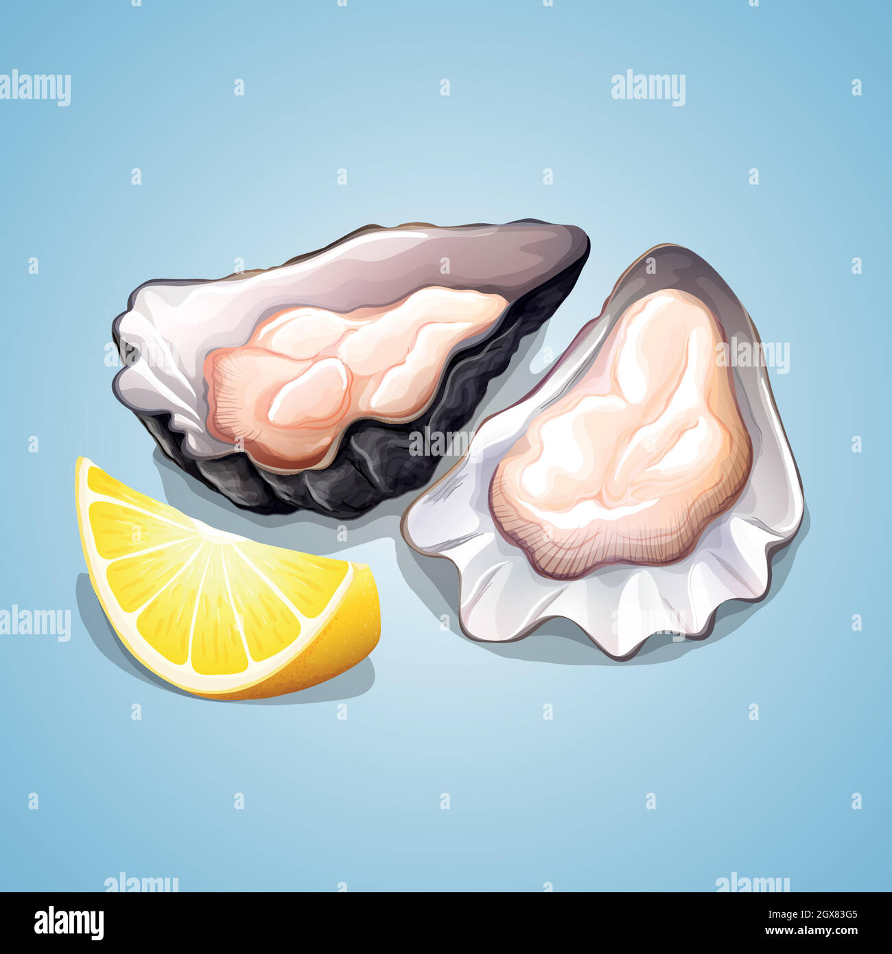 Oyster meal Stock Vector Images - Alamy