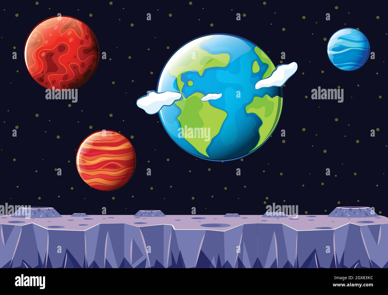 Planet earth cosmos Stock Vector Images - Alamy