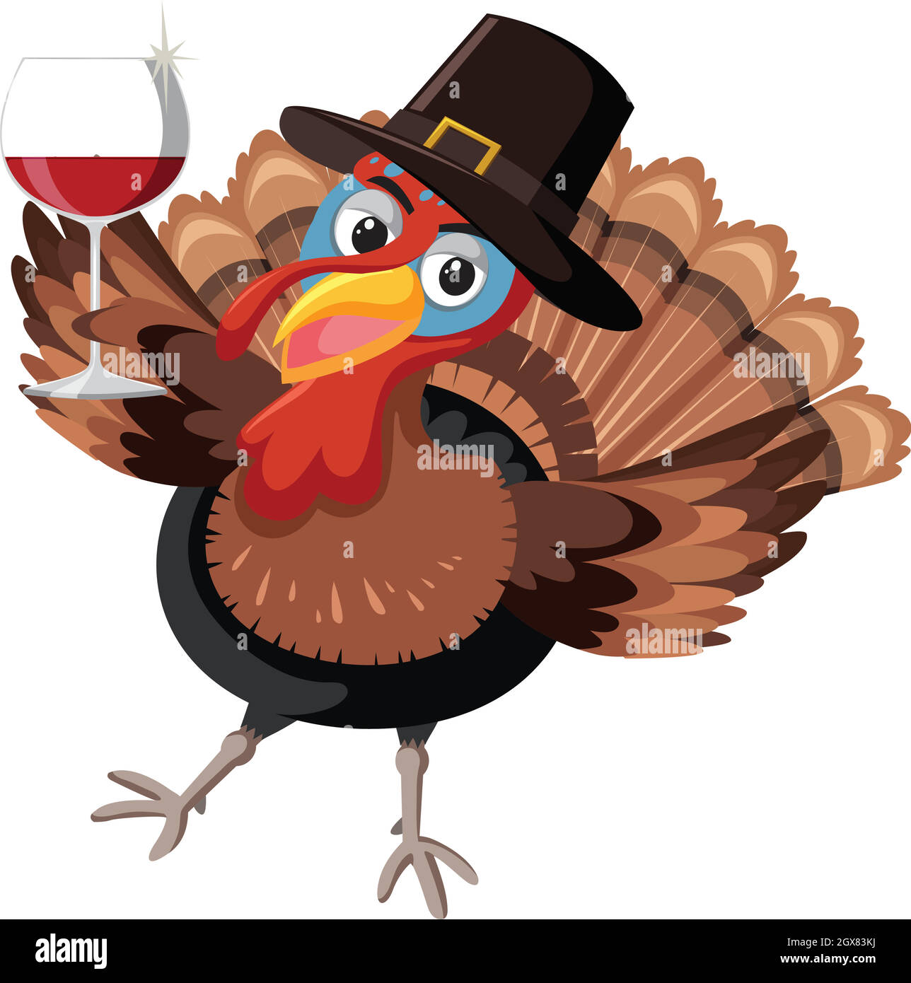 A happy turkey character Stock Vector Image & Art - Alamy