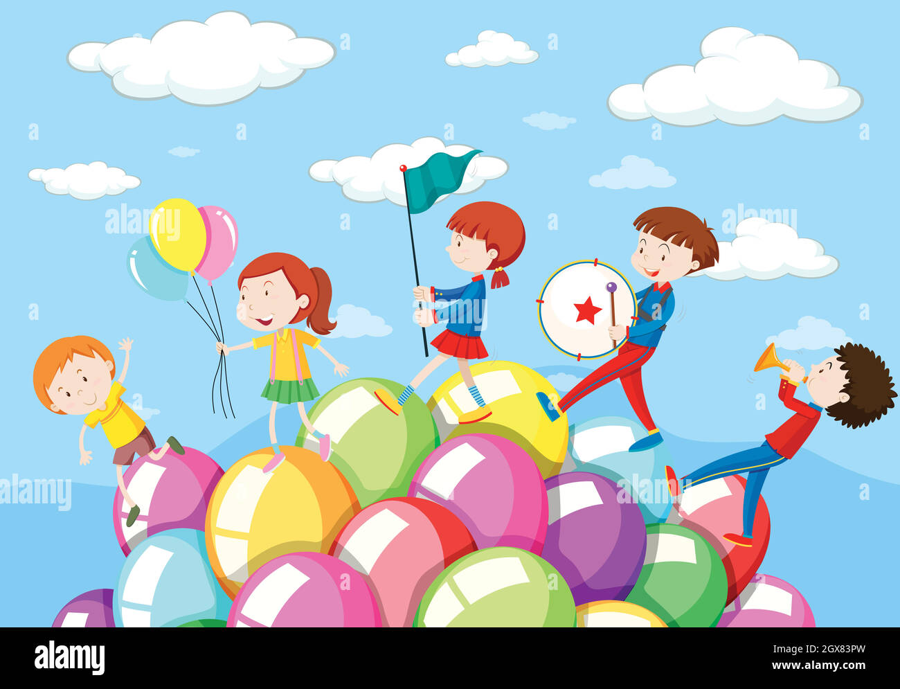 Blue boy band Stock Vector Images - Alamy