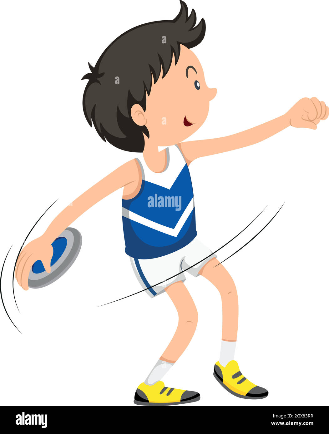 Male athlete doing discus throwing Stock Vector Image & Art - Alamy