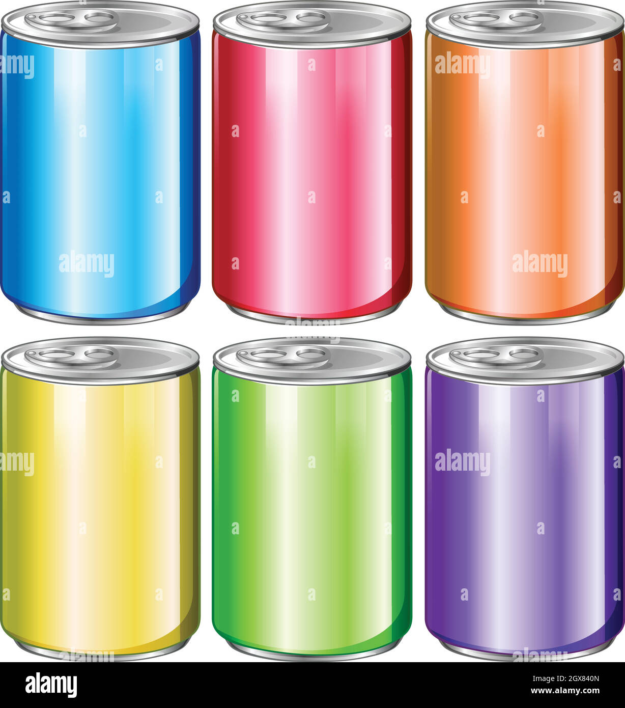 Cans in six different colors Stock Vector Image & Art - Alamy