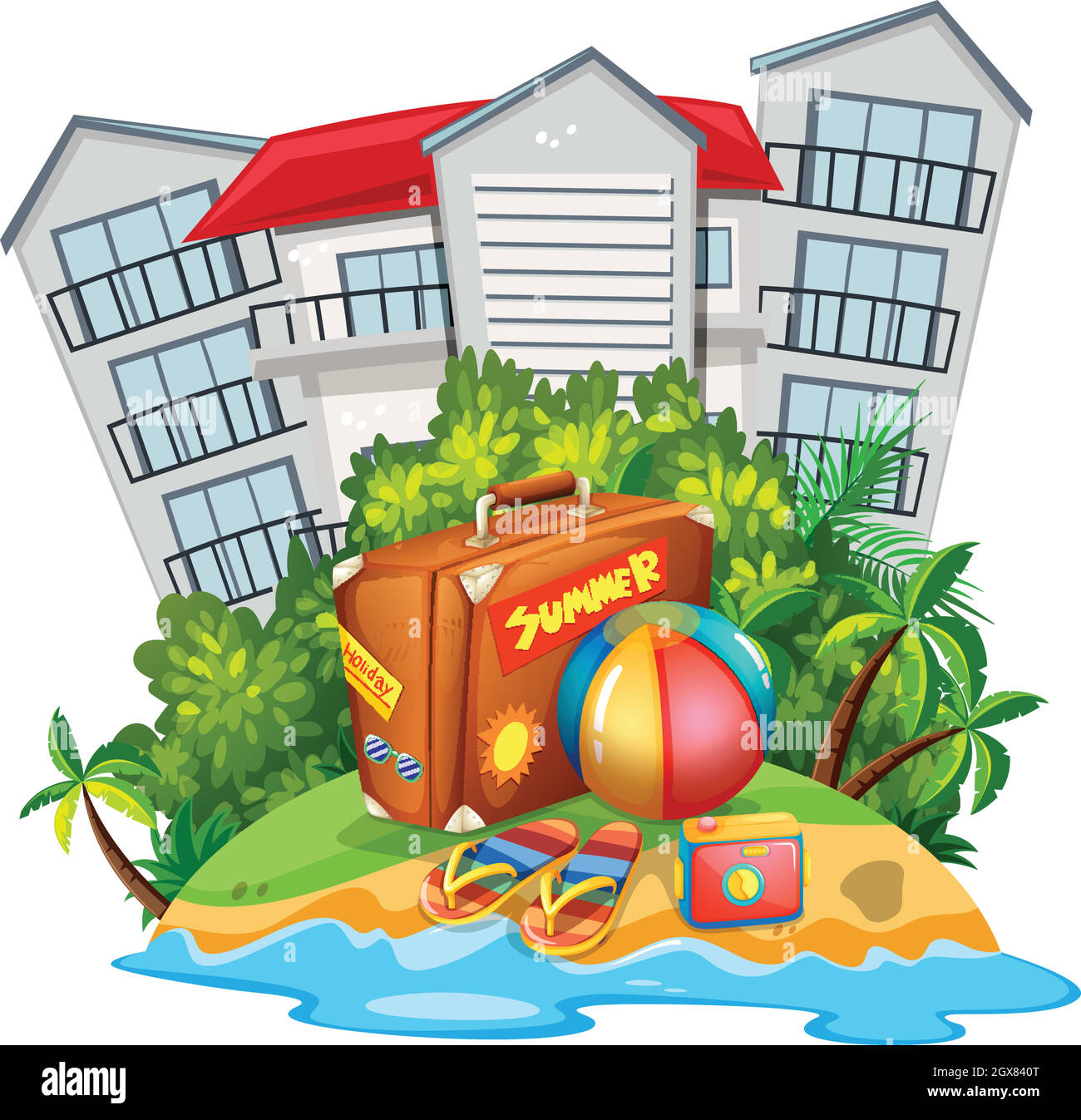 Isolated summer beach element Stock Vector Image & Art - Alamy