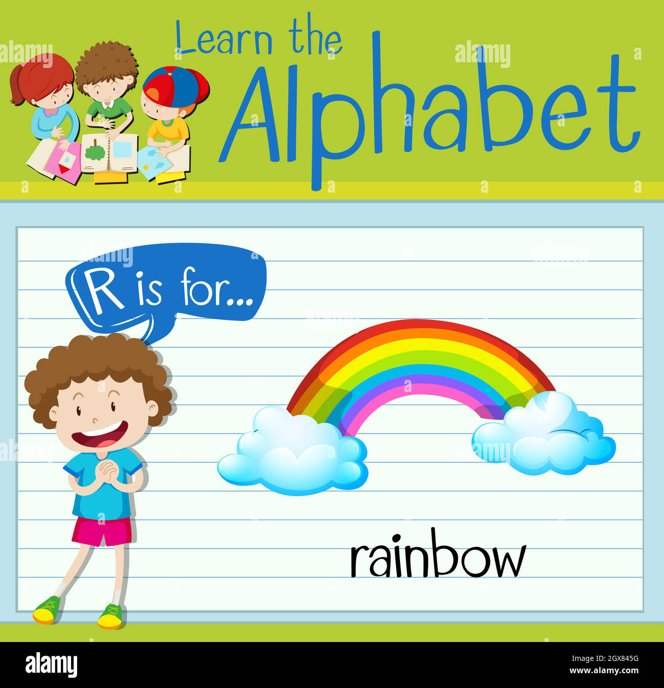 Flashcard letter R is for rainbow Stock Vector Image & Art - Alamy