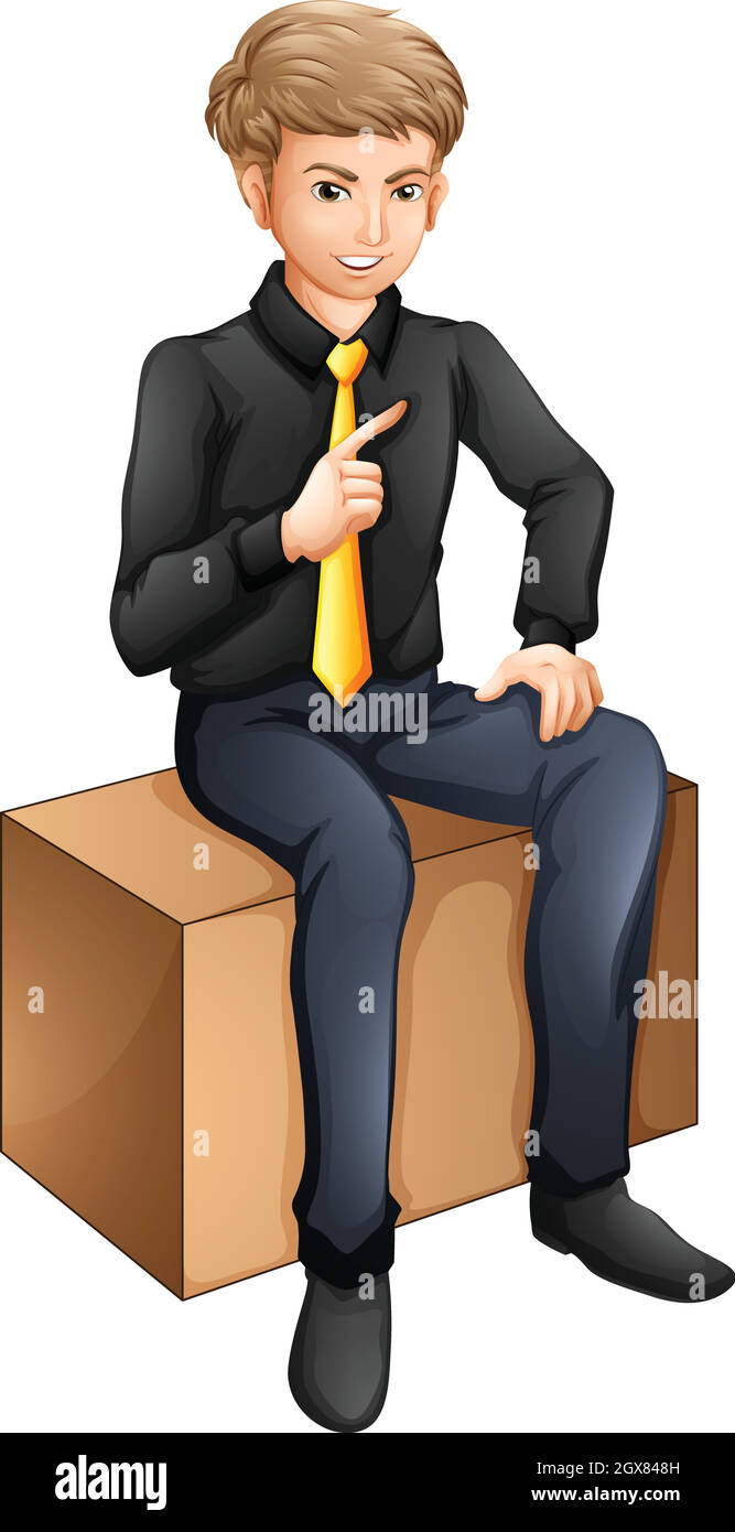 A businessman sitting down Stock Vector Image & Art - Alamy