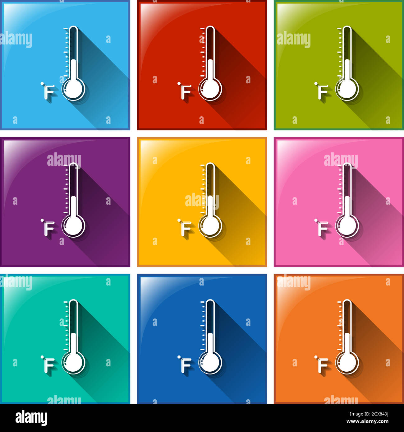 Set of temperature icons Stock Vector Image & Art - Alamy