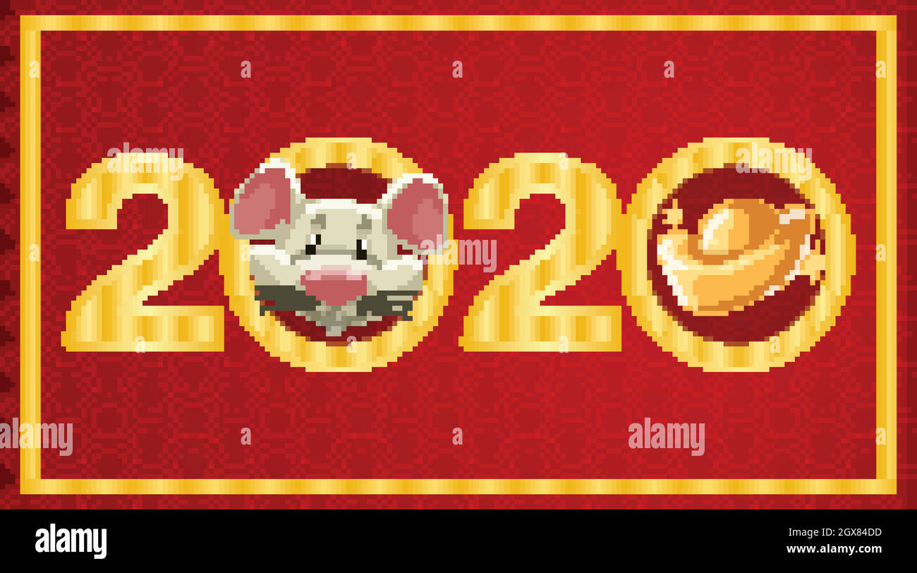 Happy new year 2020 design Stock Vector Images - Alamy