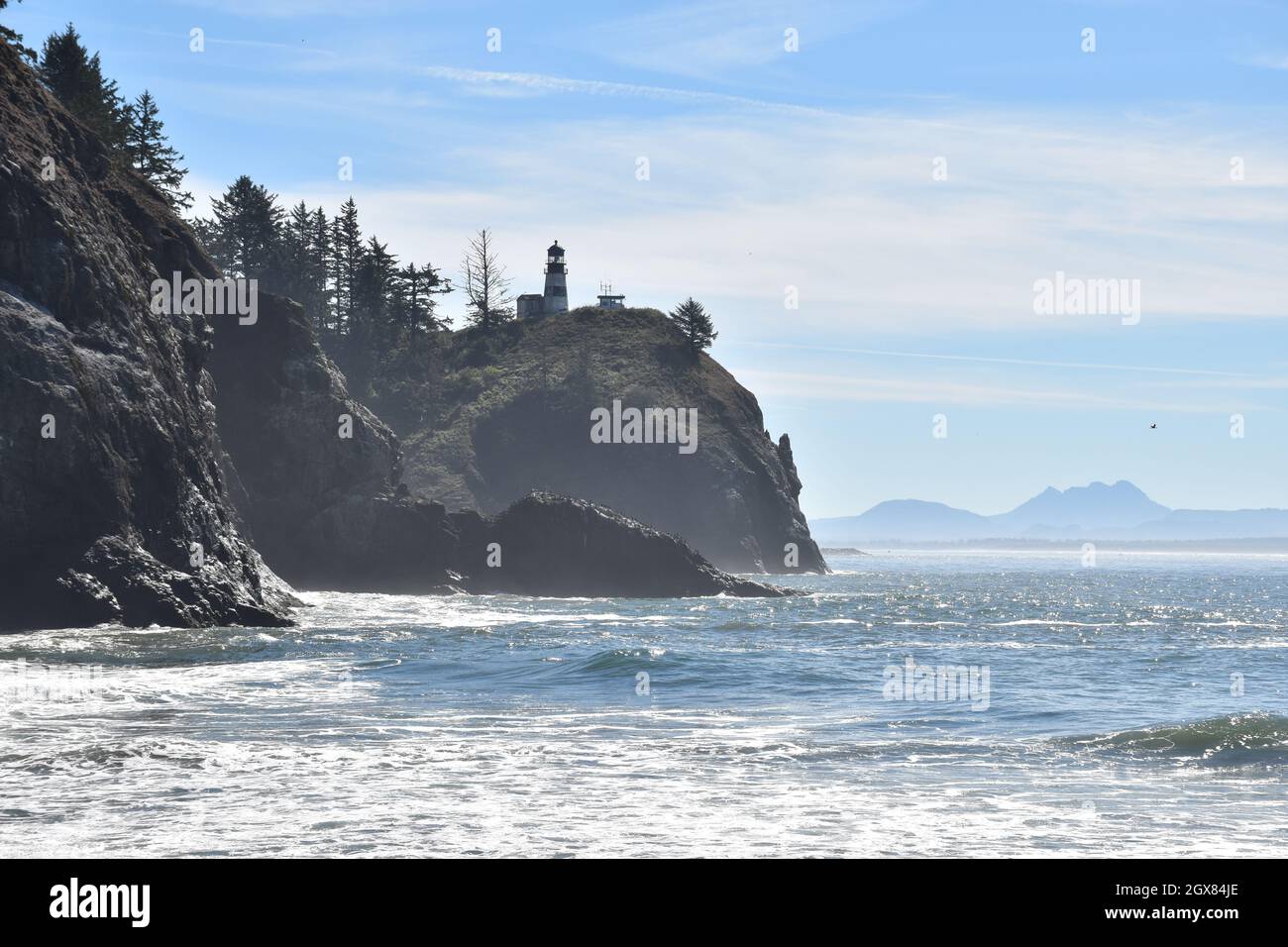 Cape Disappointment Lighthouse seen from Waikiki Beach, Cape ...