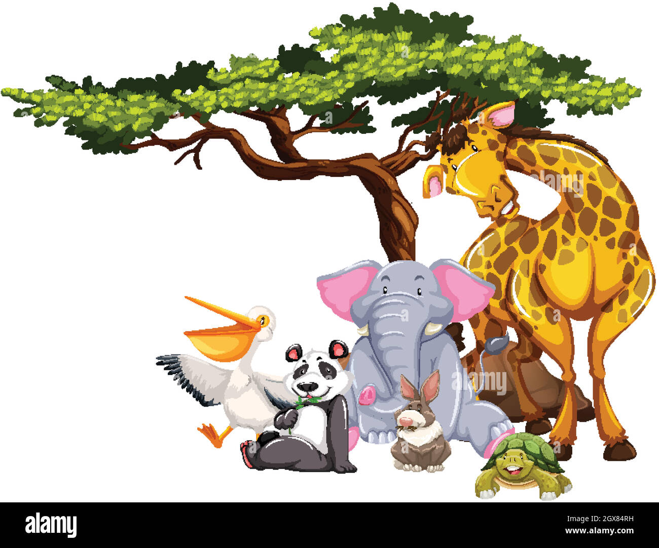 Tree animal fauna elephant Cut Out Stock Images & Pictures - Alamy