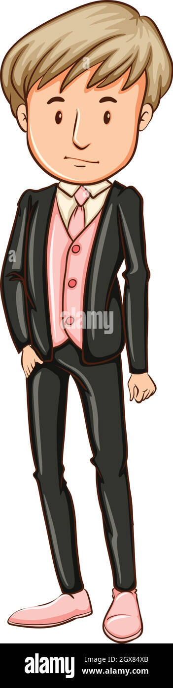 A simple sketch of a man in a formal attire Stock Vector Image & Art ...