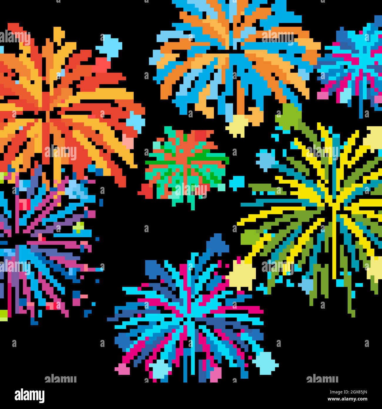 Vector colorful fireworks on Stock Vector Images - Alamy