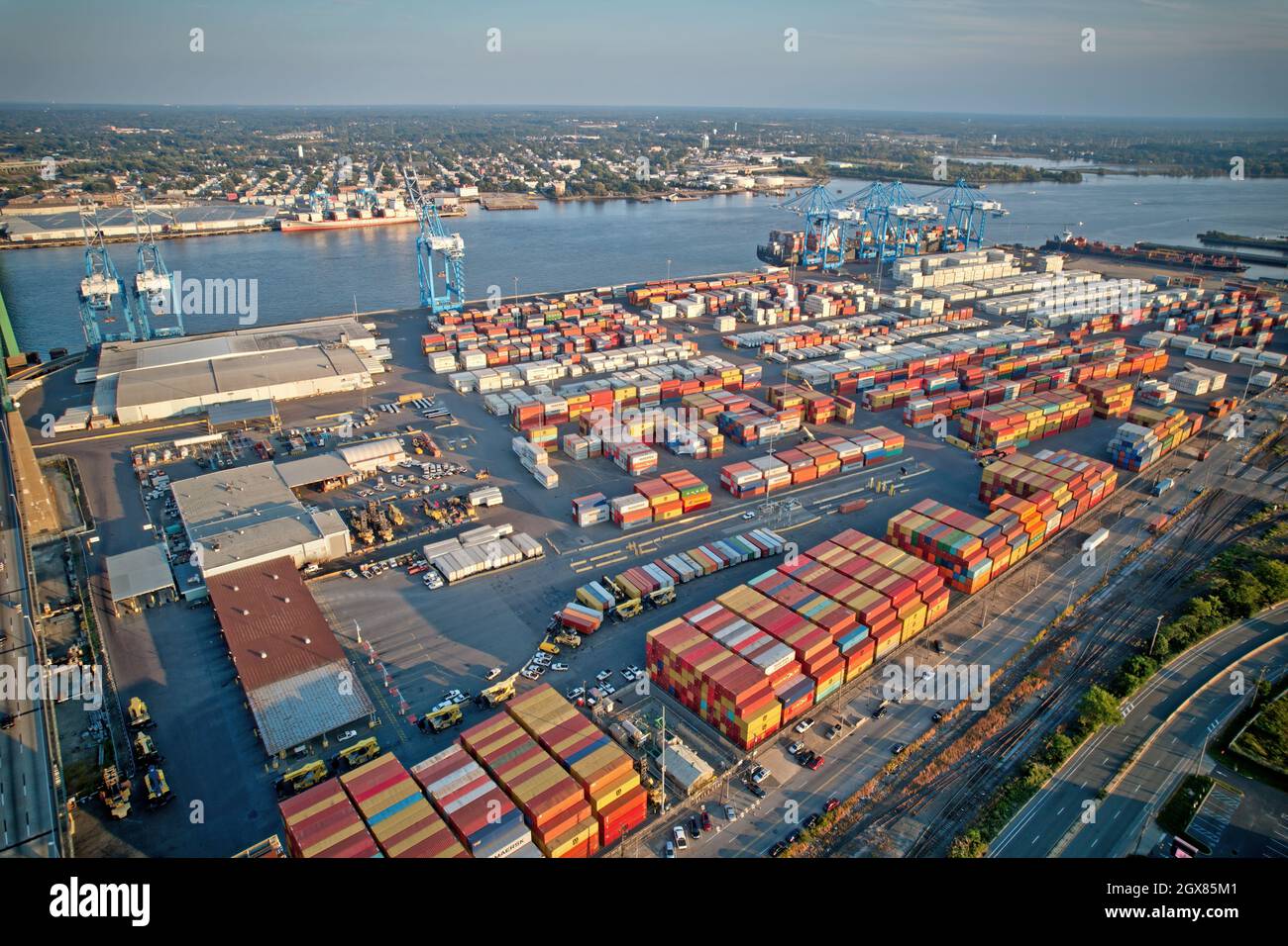 Thousands of Cargo Containers Sitting at Port Stock Photo - Alamy