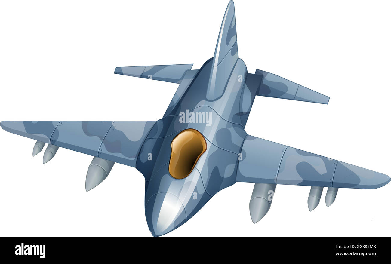 Illustration fighter jet plane Cut Out Stock Images & Pictures - Alamy