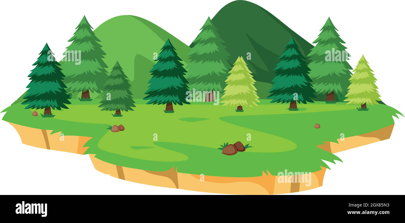 Isolated natural island background Stock Vector Image & Art - Alamy