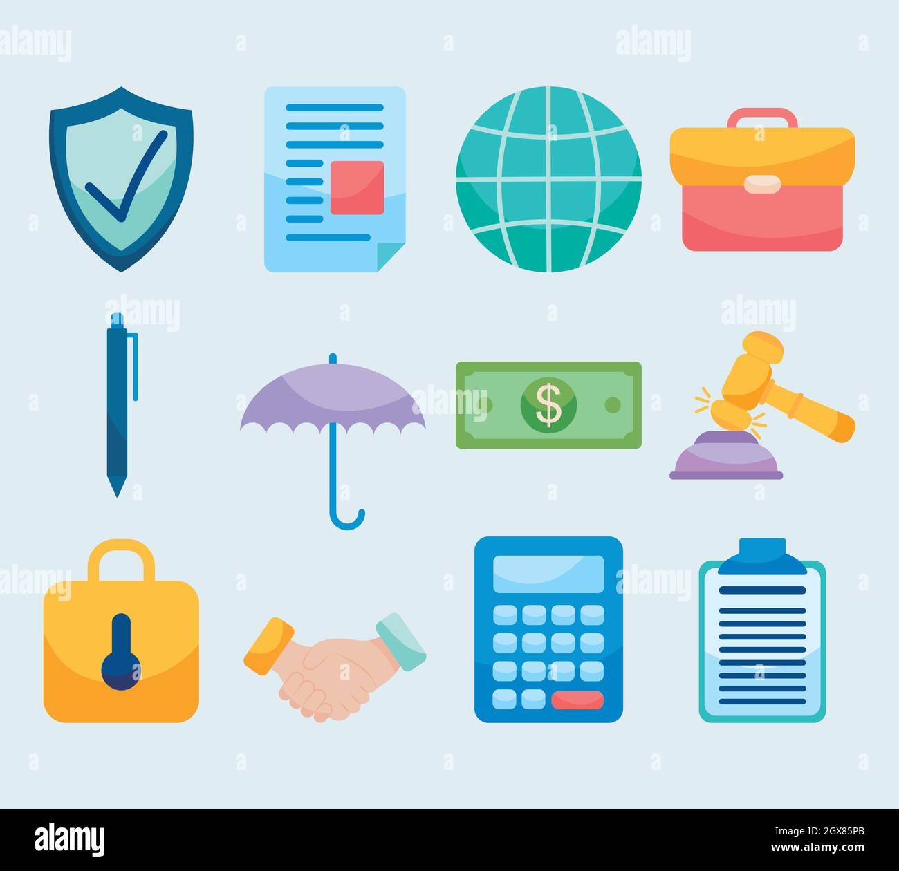 law and liability icon set Stock Vector Image & Art - Alamy