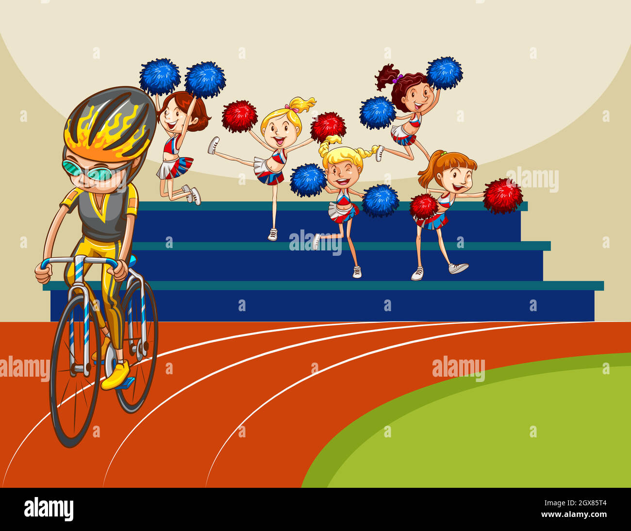 Racing girls Stock Vector Images - Alamy