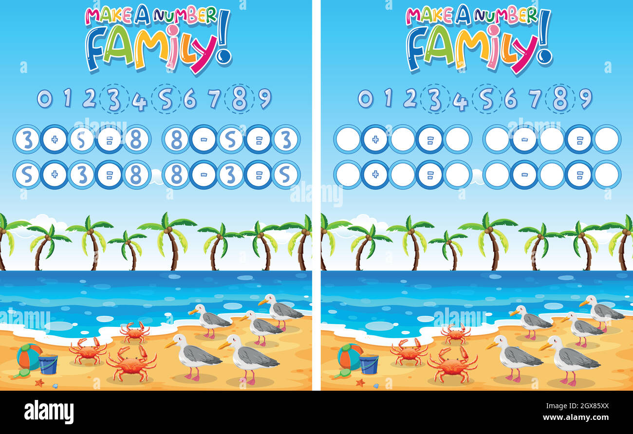 Family counting Stock Vector Images - Alamy