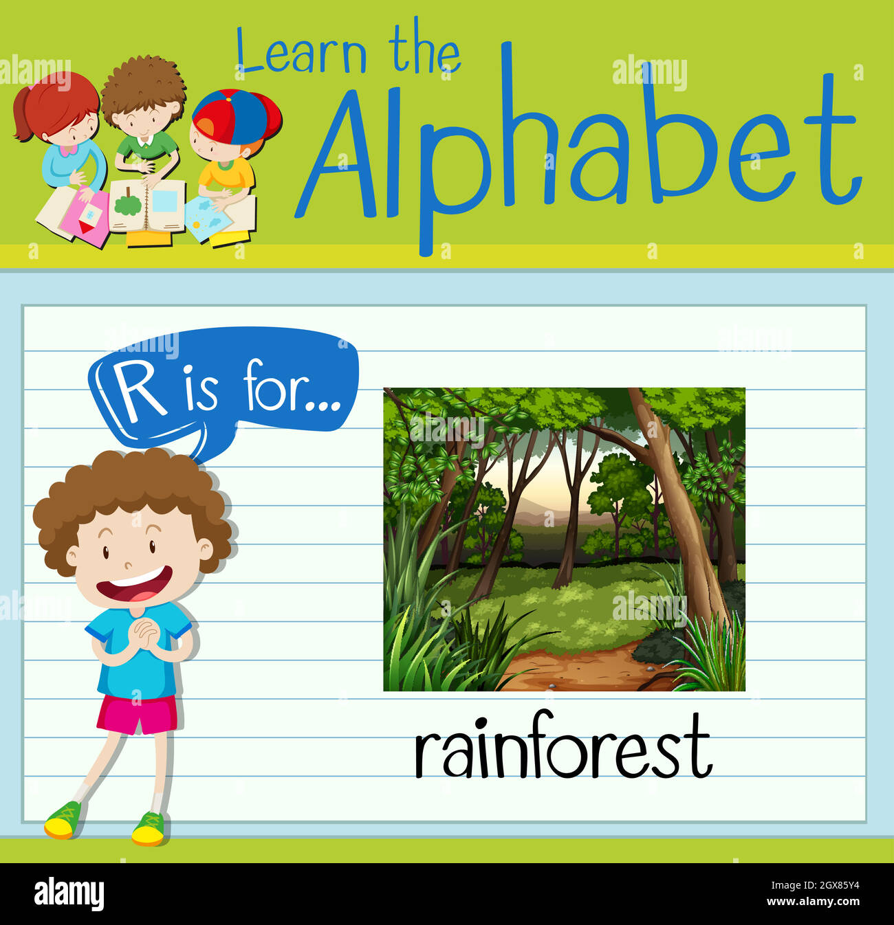 Flashcard letter R is for rainforest Stock Vector Image & Art - Alamy