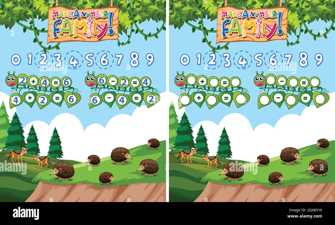 Make a number family Stock Vector Image & Art - Alamy