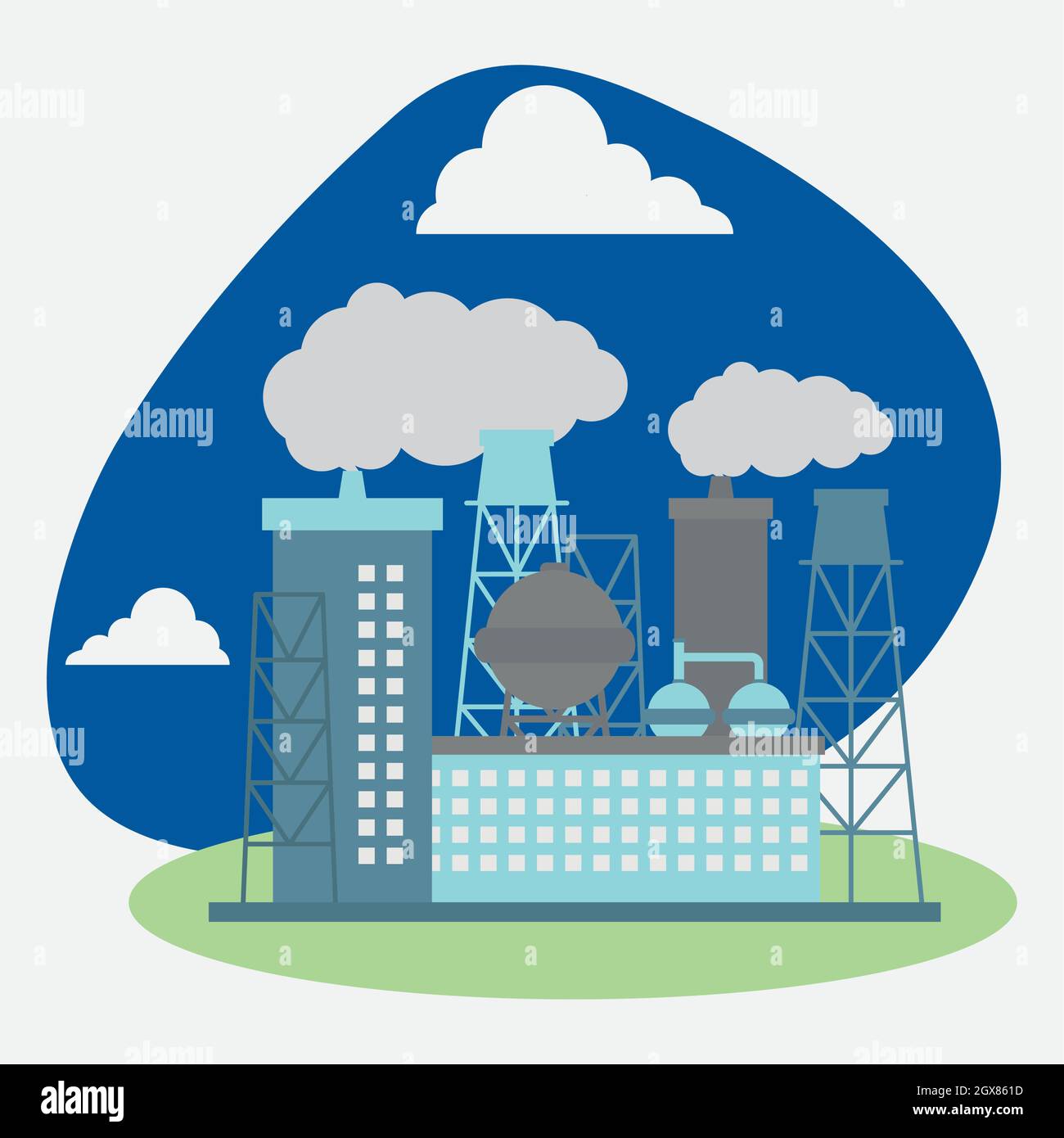 colorful oil refinery illustration design Stock Vector Image & Art - Alamy