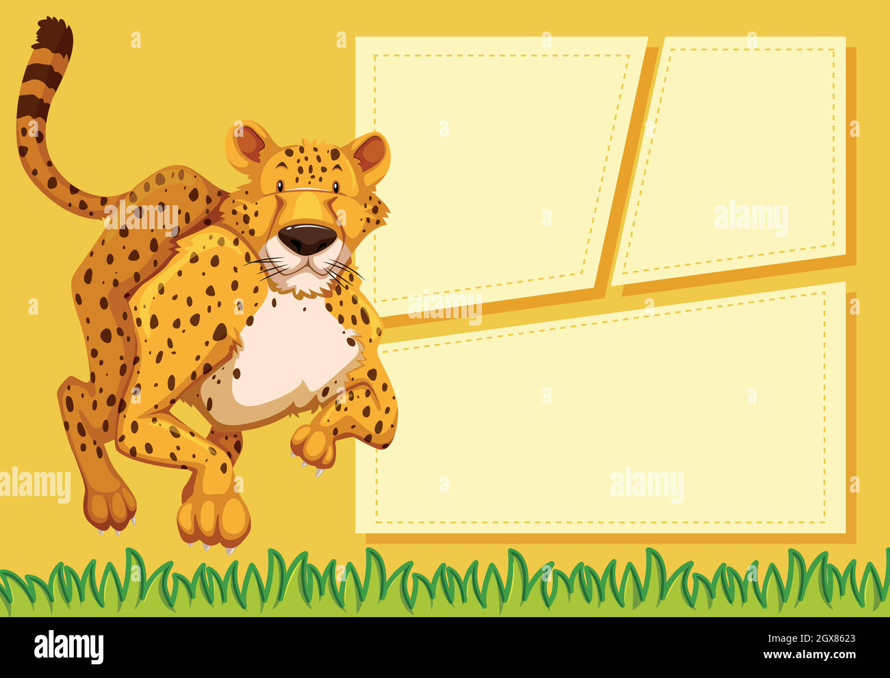 Cheetah on note template Stock Vector Image & Art - Alamy