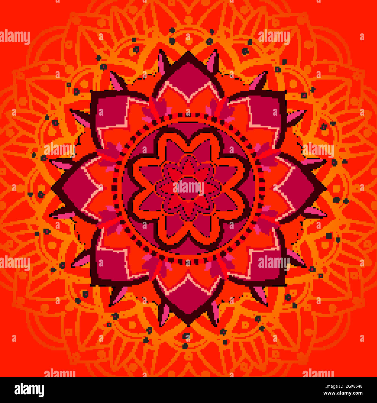 Indian pattern red Stock Vector Images - Alamy